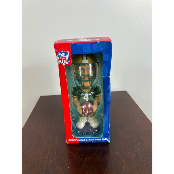 NFL | Other | Nwt Brett Favre 4 Nfl Hand Painted Bobble Head Doll ...